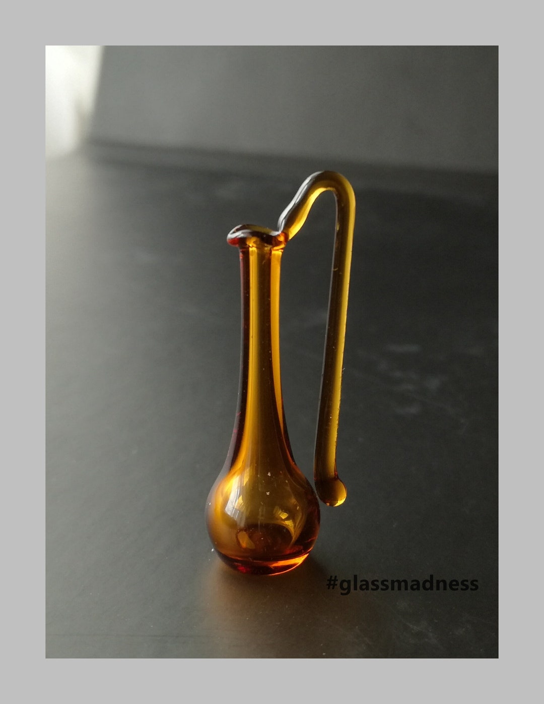 Miniature Amber Glass Pitcher - Etsy