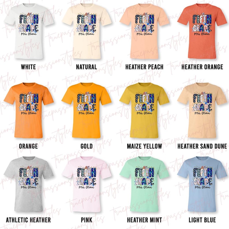 Personalized Fifth Grade Teacher Shirt, Custom Galaxy 5th Grade Teacher ...