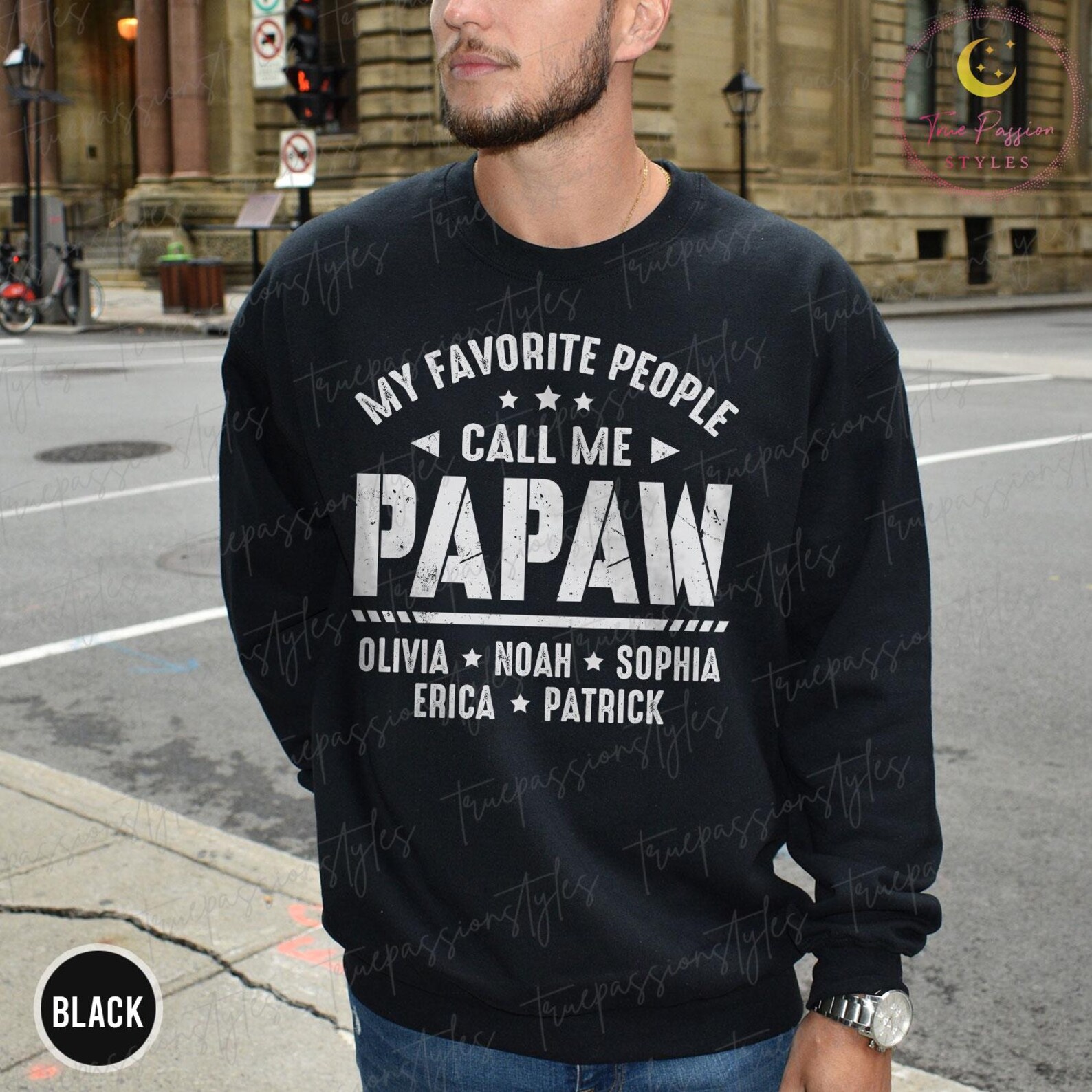 Custom Papaw Shirt With Kids Names, Fathers Day Gift for Papaw, Cool ...