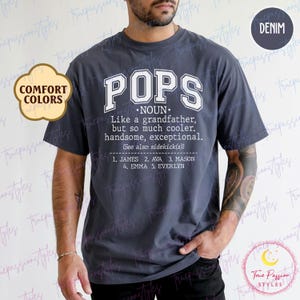 Comfort Colors® Custom Pops Definition Shirt, Personalized Pops Shirt ...