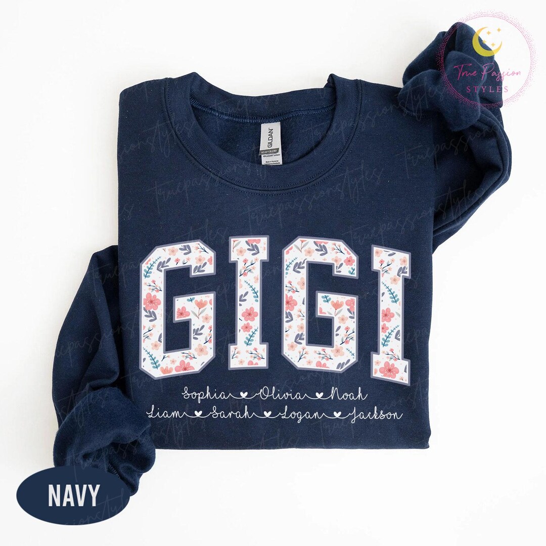 Custom Gigi Sweatshirt With Kids Names, Floral Gigi Shirt, Mothers Day ...