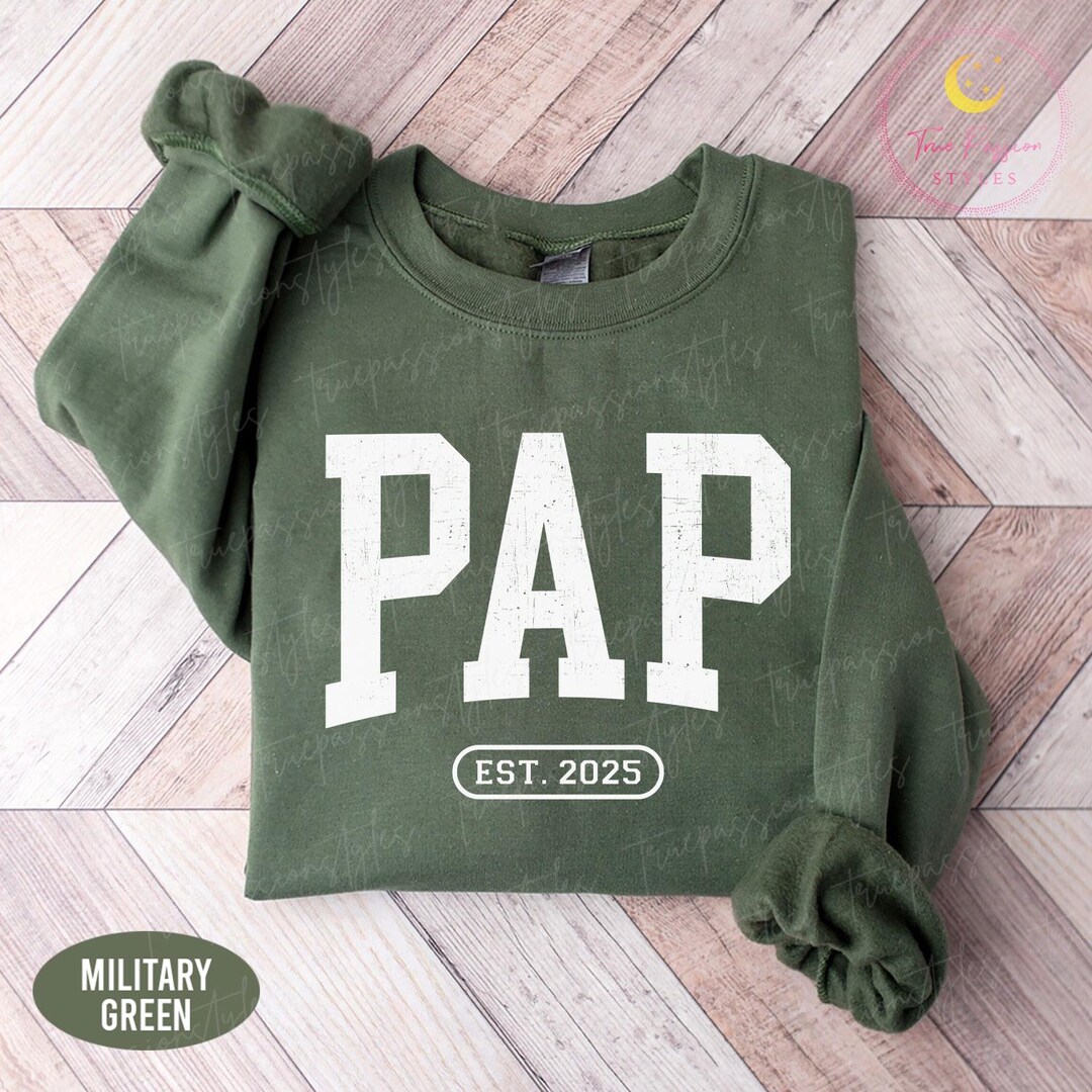 Custom Pap Sweatshirt, Personalized Pap Sweater, New Pap Shirt, Fathers ...