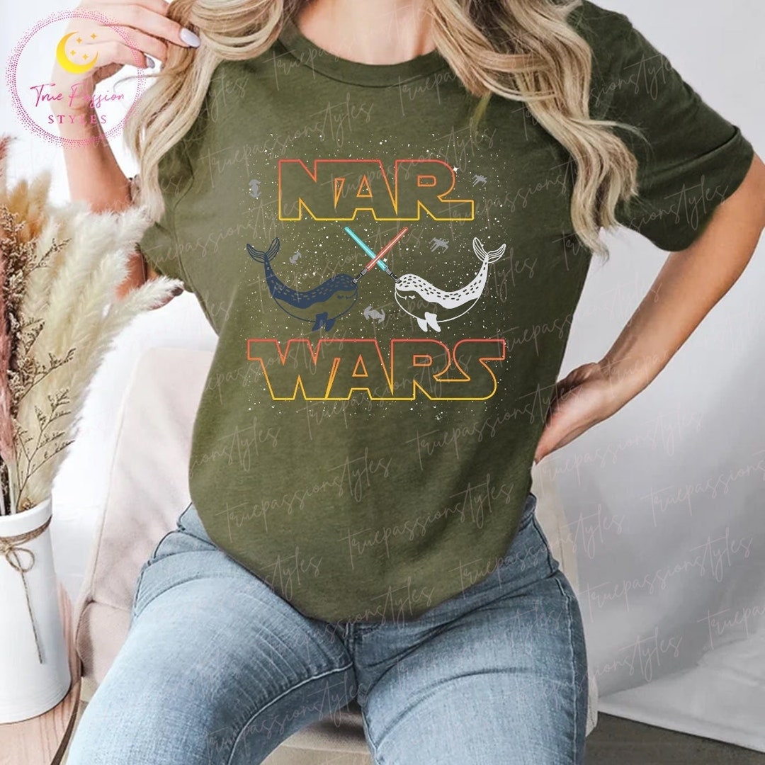 Nar Wars Shirt, Narwhal With Lightsaber T-shirt, Narwhal Lover Gifts ...