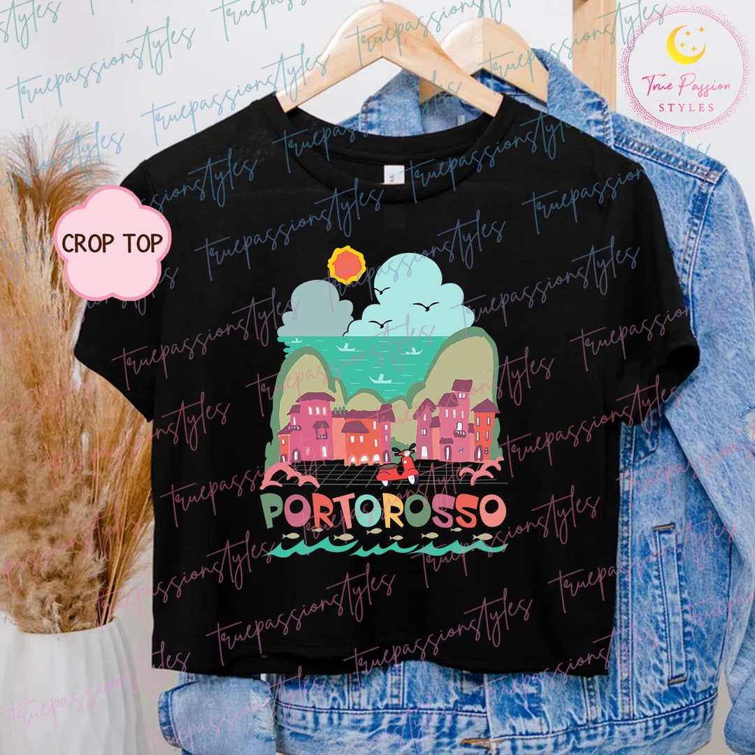 Portorosso Crop Top, Luca Landscape With Vespa Crop Top E7145 - Etsy