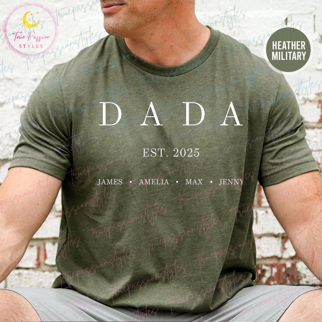 Personalized Dada Shirt With Kids Names, Custom Dada Shirt, New Dada ...
