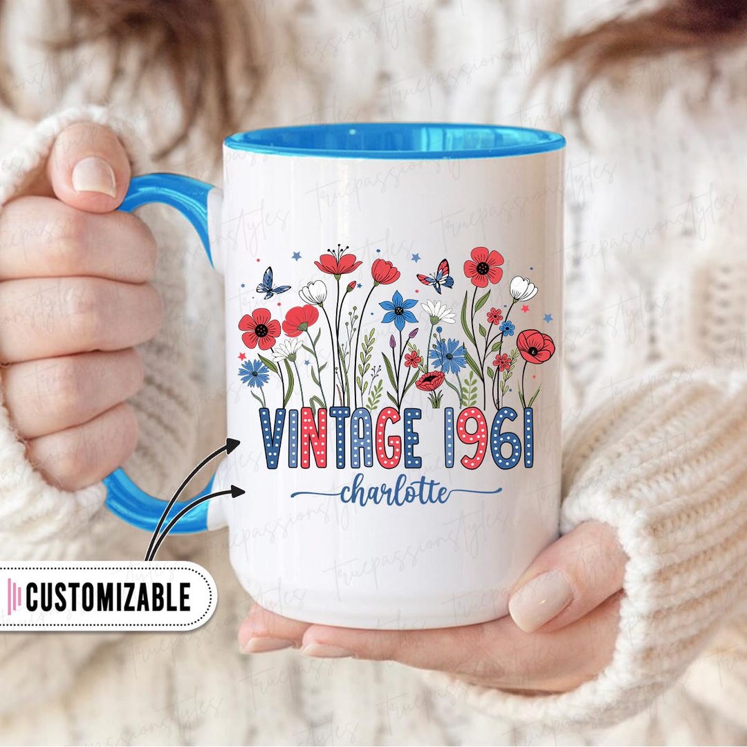 Custom Patriotic 65th Birthday Mug, American 65th Bday Mug, Gift for 65 ...