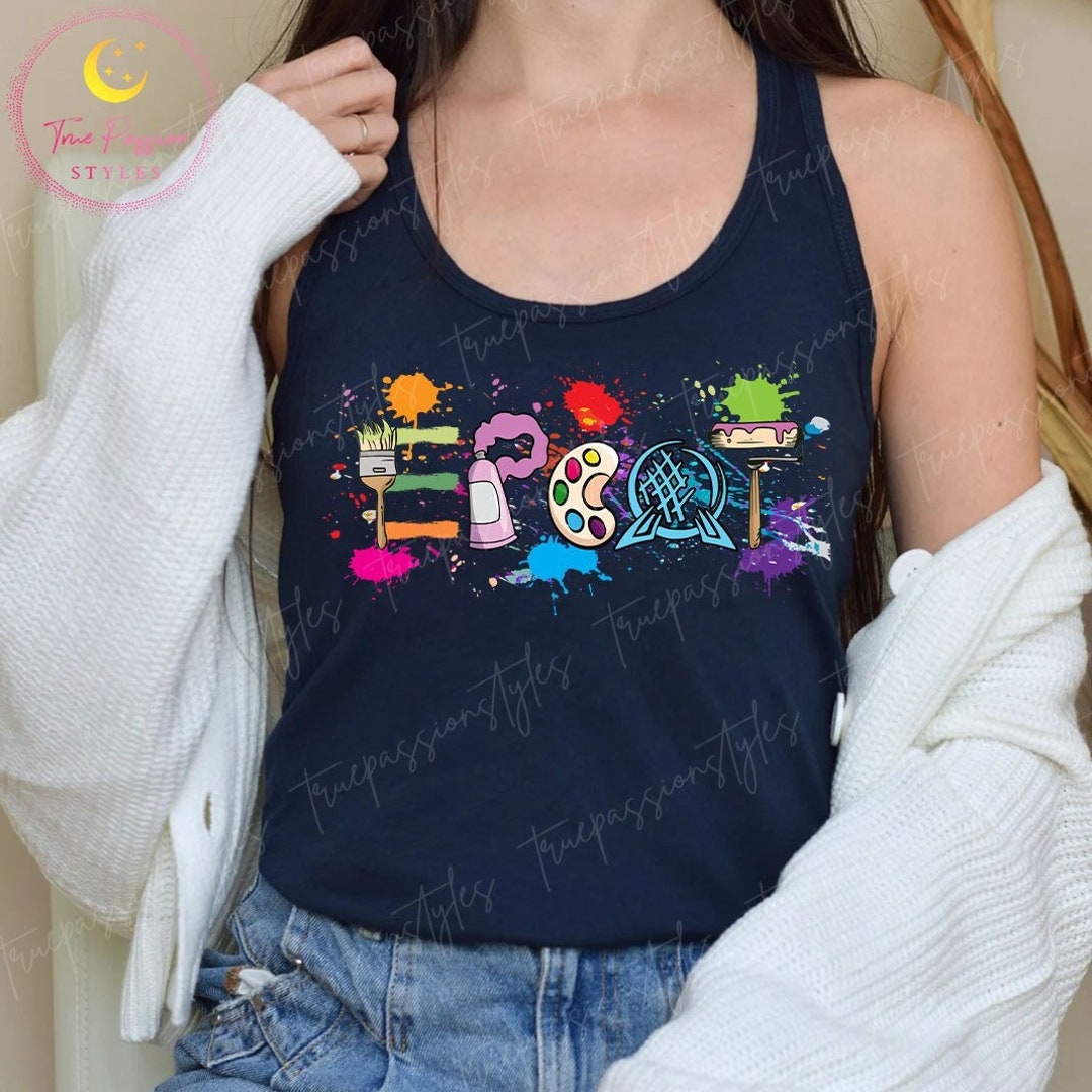Epcot Paint Tank Top, Epcot Theme Park Ladies Tank, Magic Kingdom Tank ...