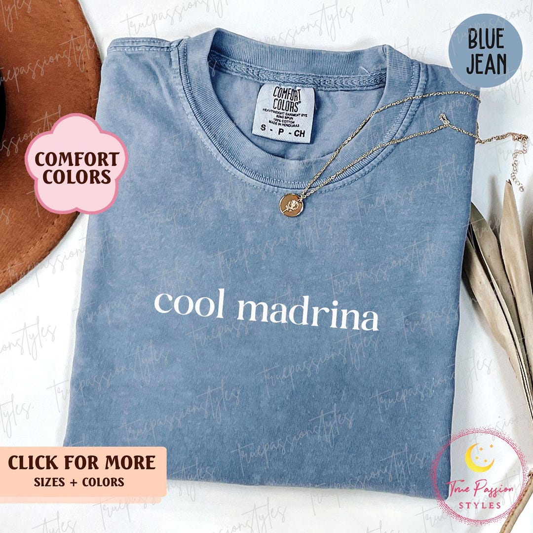 Comfort Colors® Cool Madrina Shirt, Minimalist Madrina Tshirt, Promoted ...
