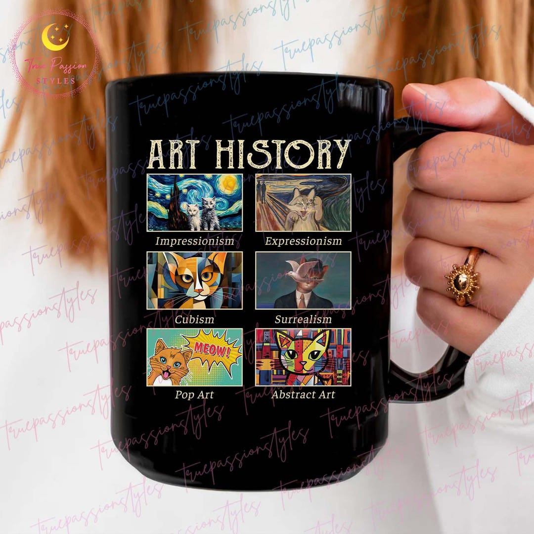 Cats Art Mug, Art History Mug, History of Art Mug, Cat Lover Gift T0126 ...