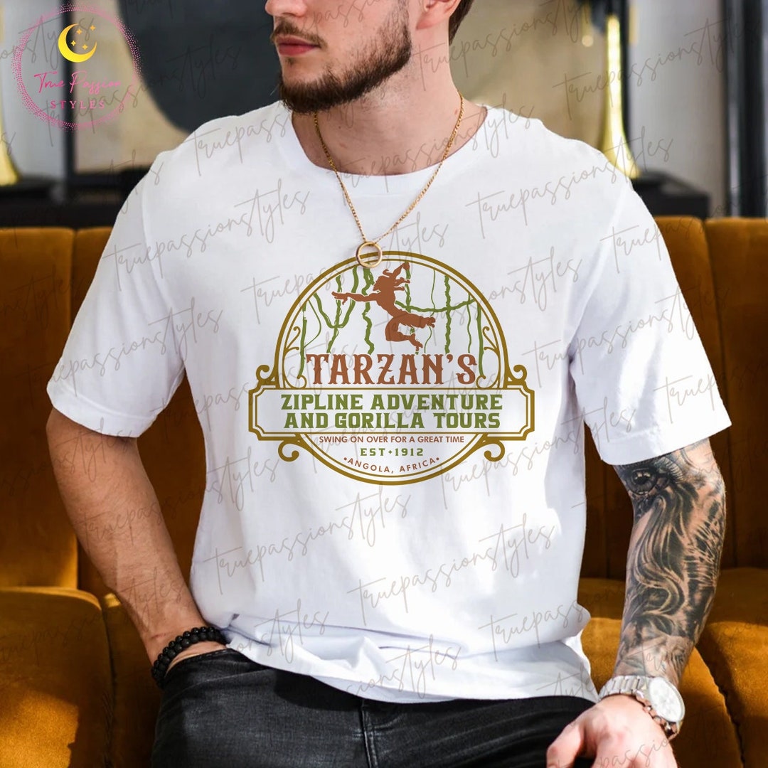 Tarzan Shirt, Tarzan & Jane T-shirt, Tarzan's Treehouse Shirt, Tarzan ...