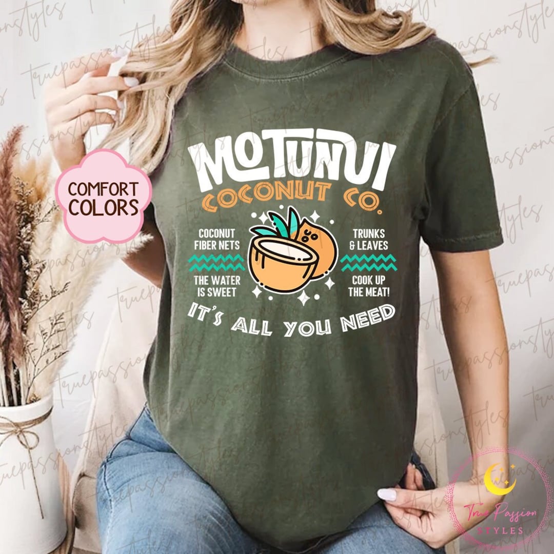 Comfort Colors Motunui Coconut Co Shirt, Moana Princess T-shirt, Maui ...