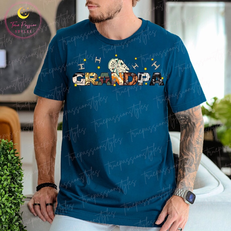 Grandpa Darth Vader Shirt, Grandfather T-shirt, Father's Day Gifts ...