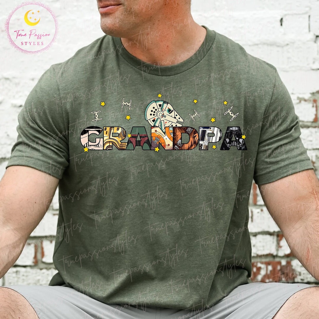 Grandpa Darth Vader Shirt, Grandfather T-shirt, Father's Day Gifts ...