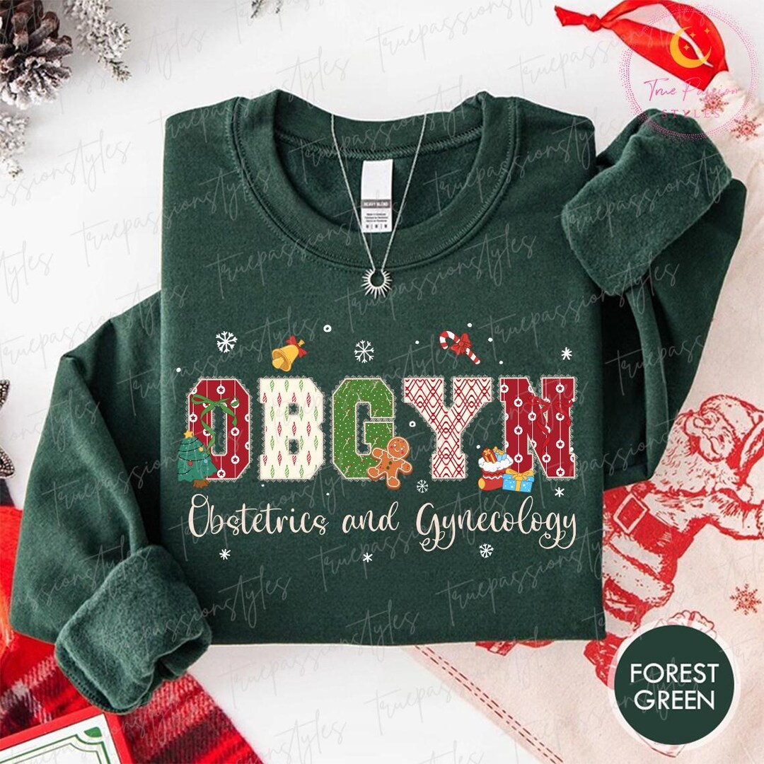 Christmas OBGYN Sweatshirt, Obstetrics and Gynecology Nurse Sweater ...
