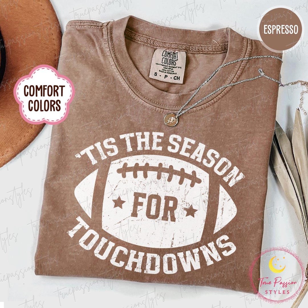 Comfort Colors® Football Shirt, Tis the Season Tshirt, Retro Game Day ...