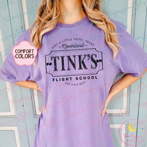 Comfort Colors® Tinkerbell Tink Flight School Shirt, Tinkerbell ...