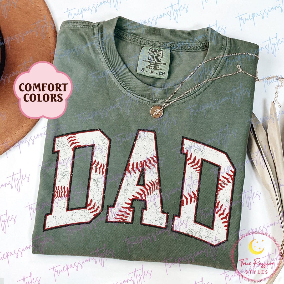 Comfort Colors® Baseball Dad Shirt, Baseball Daddy Tshirt, Baseball ...