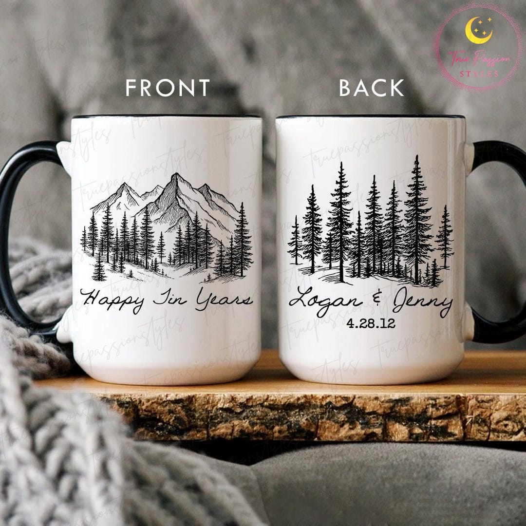 Personalized Tin Years Mug, Custom 10 Years Anniversary Mug, 10 Year ...