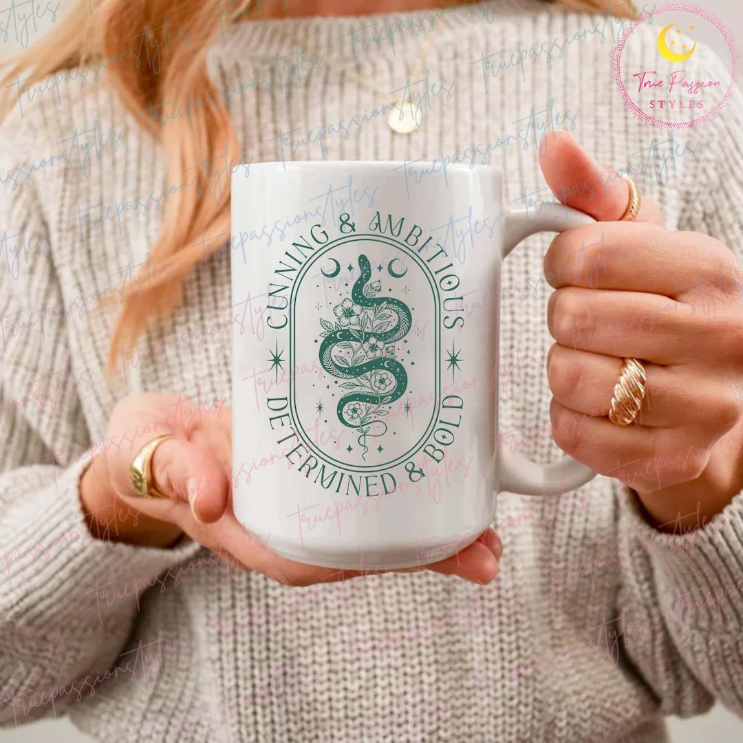 Cunning & Ambitious Snake Mug, Wizard House Mug, Magic School Cup E7113 ...