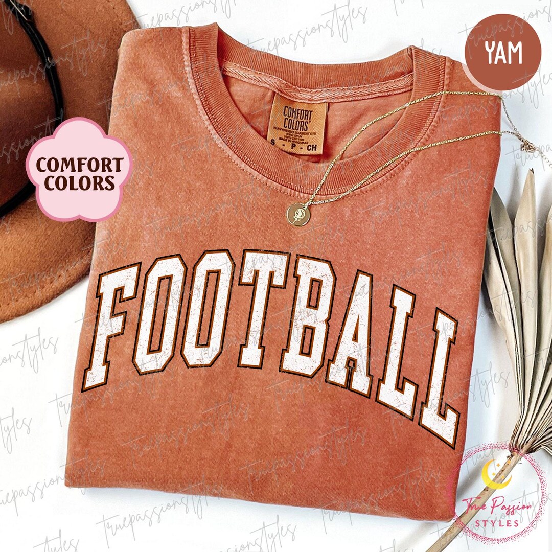 Comfort Colors® Football Shirt, Retro Football Tshirt, Football Game ...