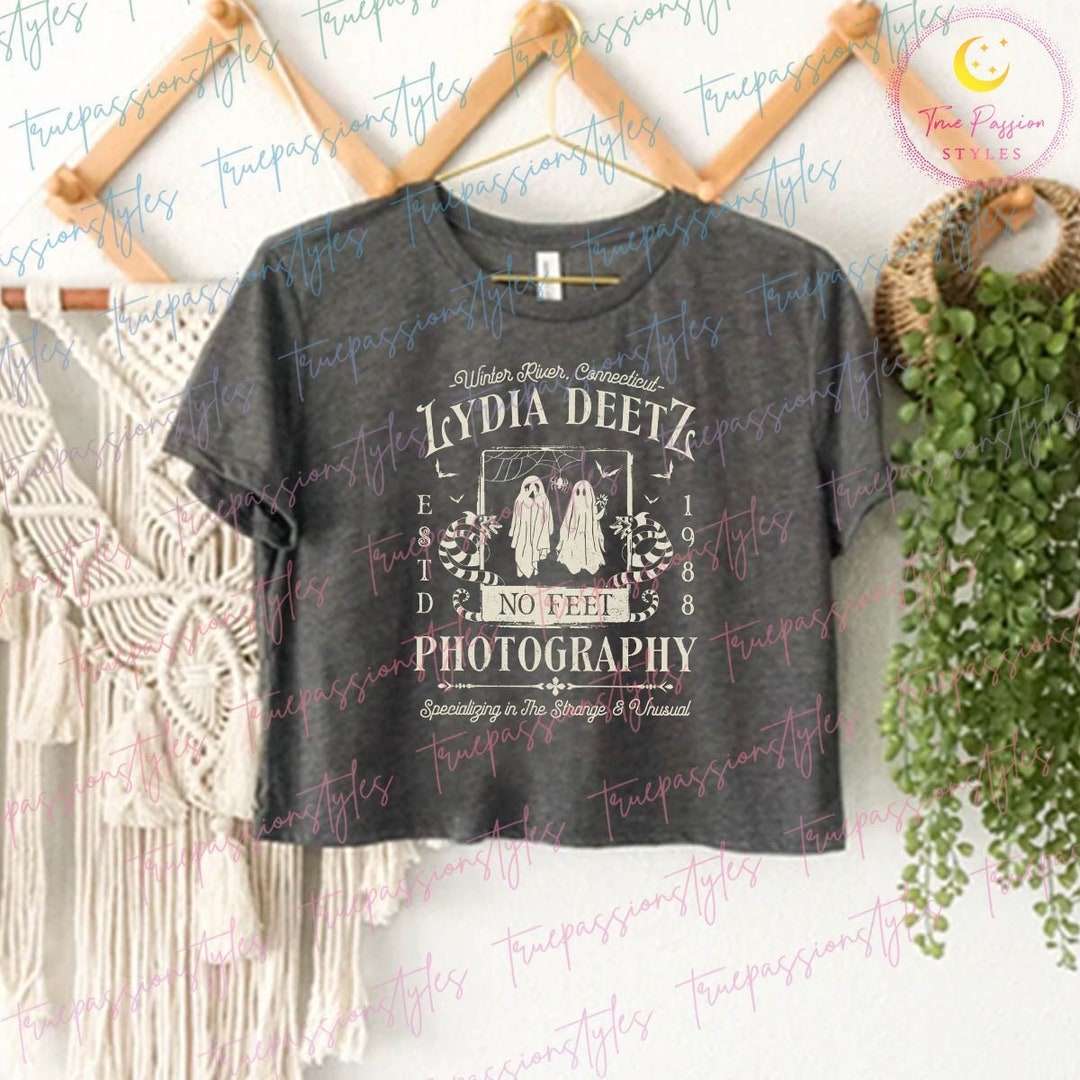 Lydia Deetz Photography Crop Top, Spooky Season Crop Top, Goth ...