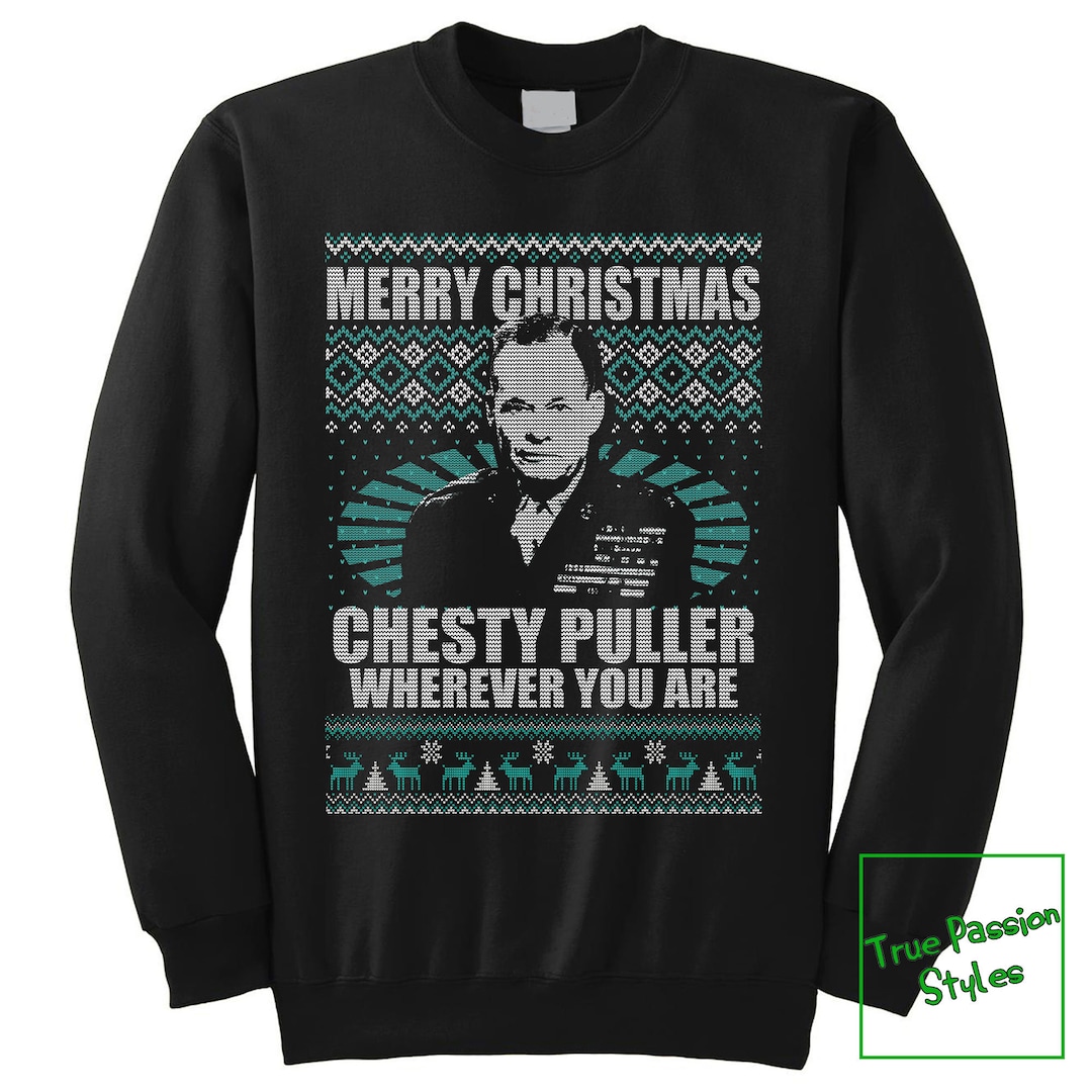 Chesty Puller Ugly Pullover Sweater, Merry Christmas Wherever You Are ...