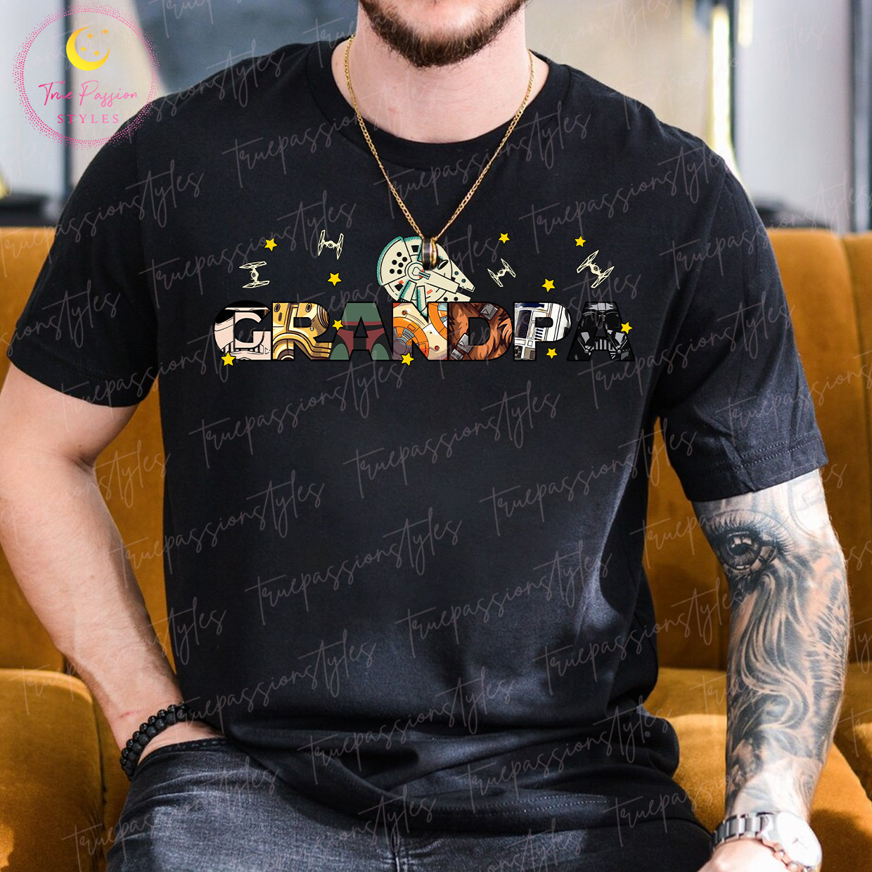 Grandpa Darth Vader Shirt, Grandfather T-shirt, Father's Day Gifts ...