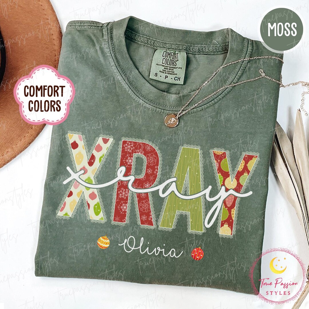 Comfort Colors® Custom X-ray Shirt, Christmas Xray Tech T-shirt, Gift ...