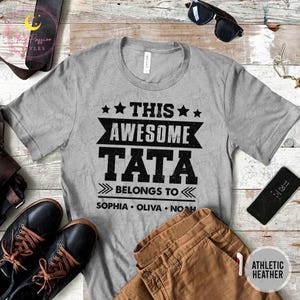 Custom Tata Shirt With Kids Names, Fathers Day Gift for Tata ...