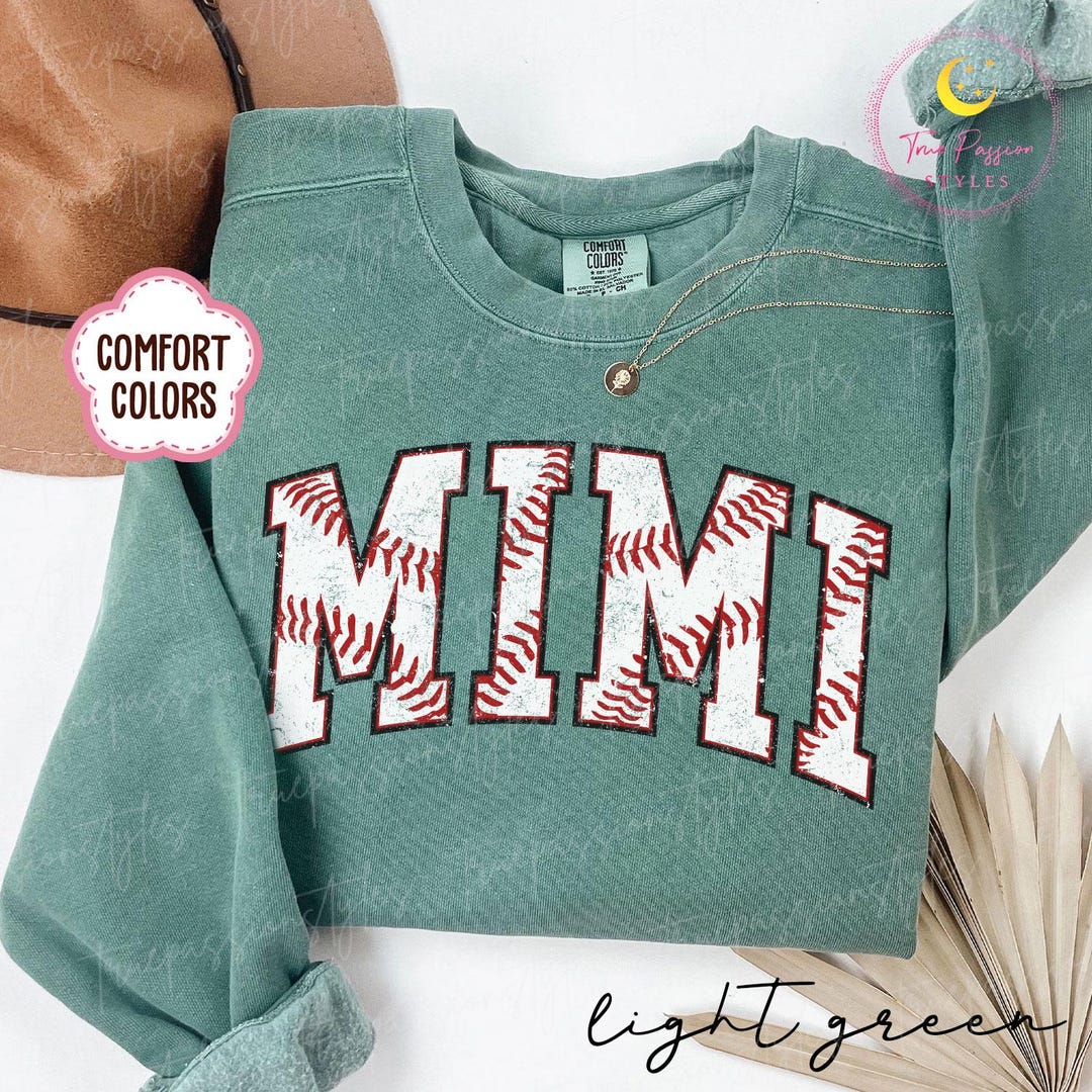 Comfort Colors® Baseball Mimi Sweatshirt, Baseball Mimi Shirt, Baseball ...