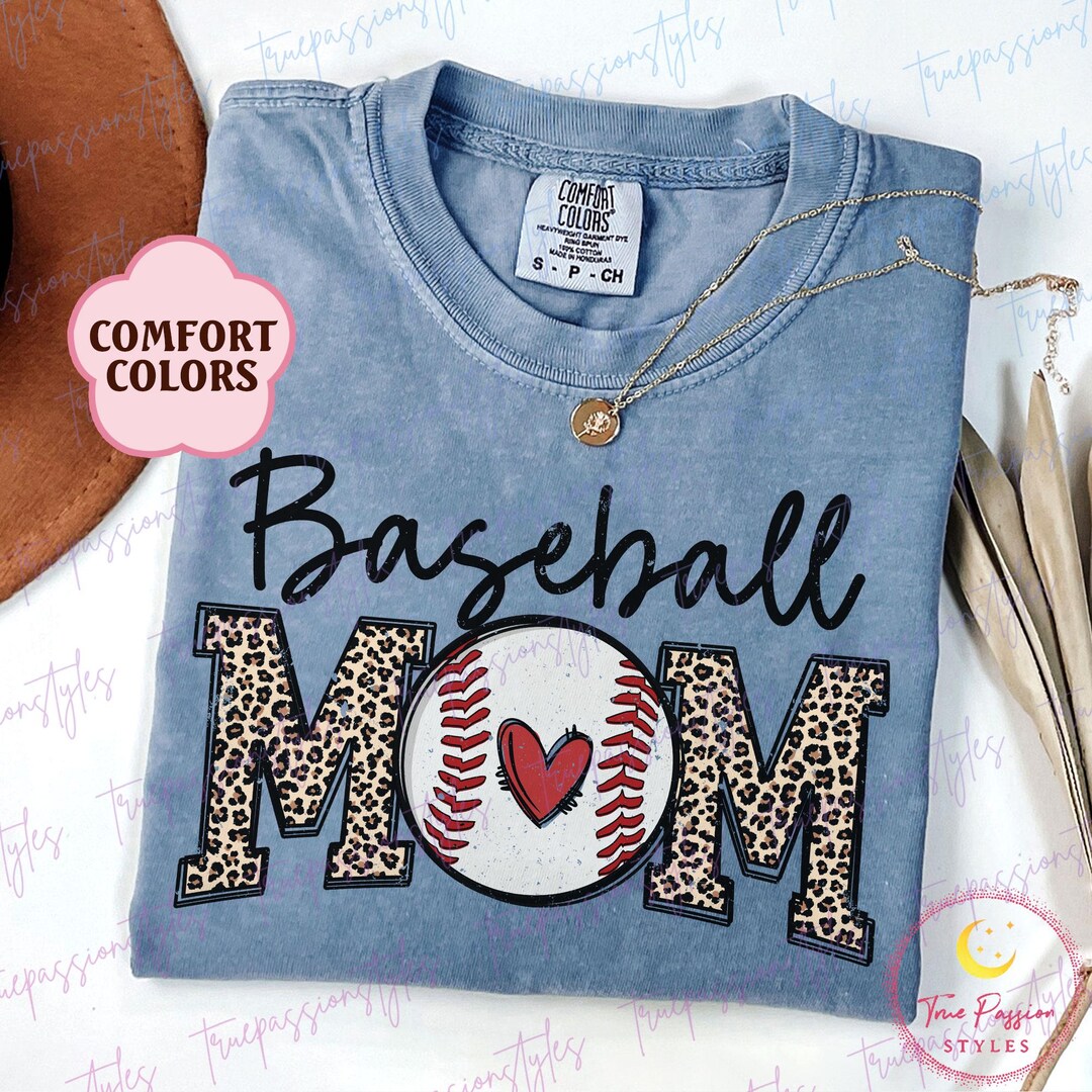 Comfort Colors® Baseball Mom Leopard Shirt, Mothers Day Gift, Baseball ...
