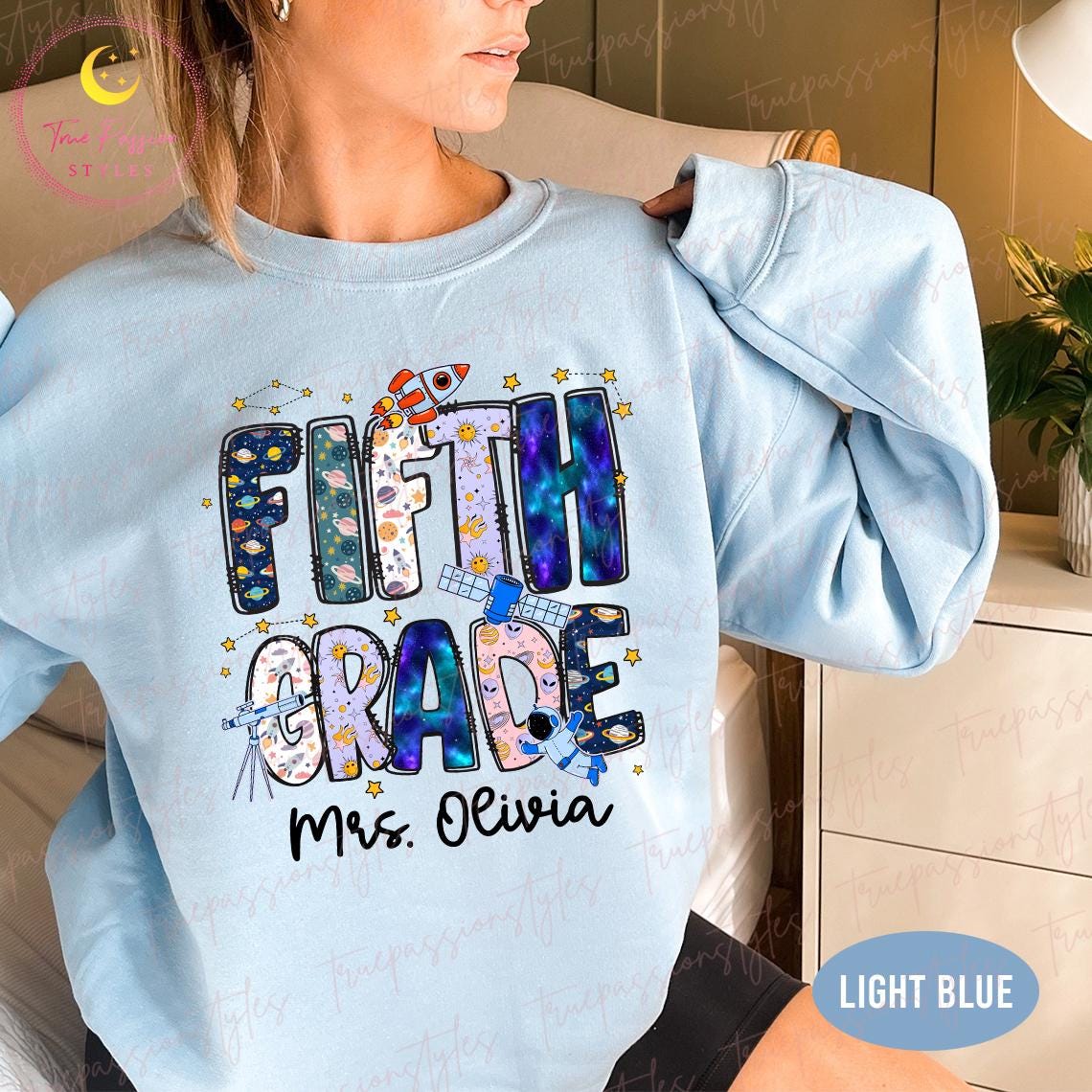 Personalized Fifth Grade Teacher Shirt, Custom Galaxy 5th Grade Teacher ...