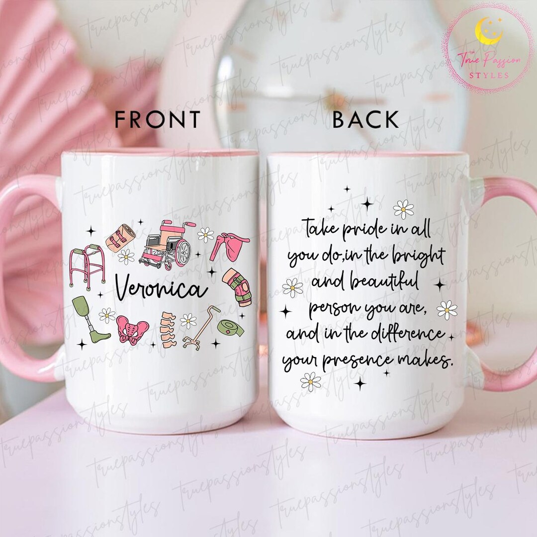 Personalized Physical Therapy Mug, Custom Physical Therapist Mug, PTA ...