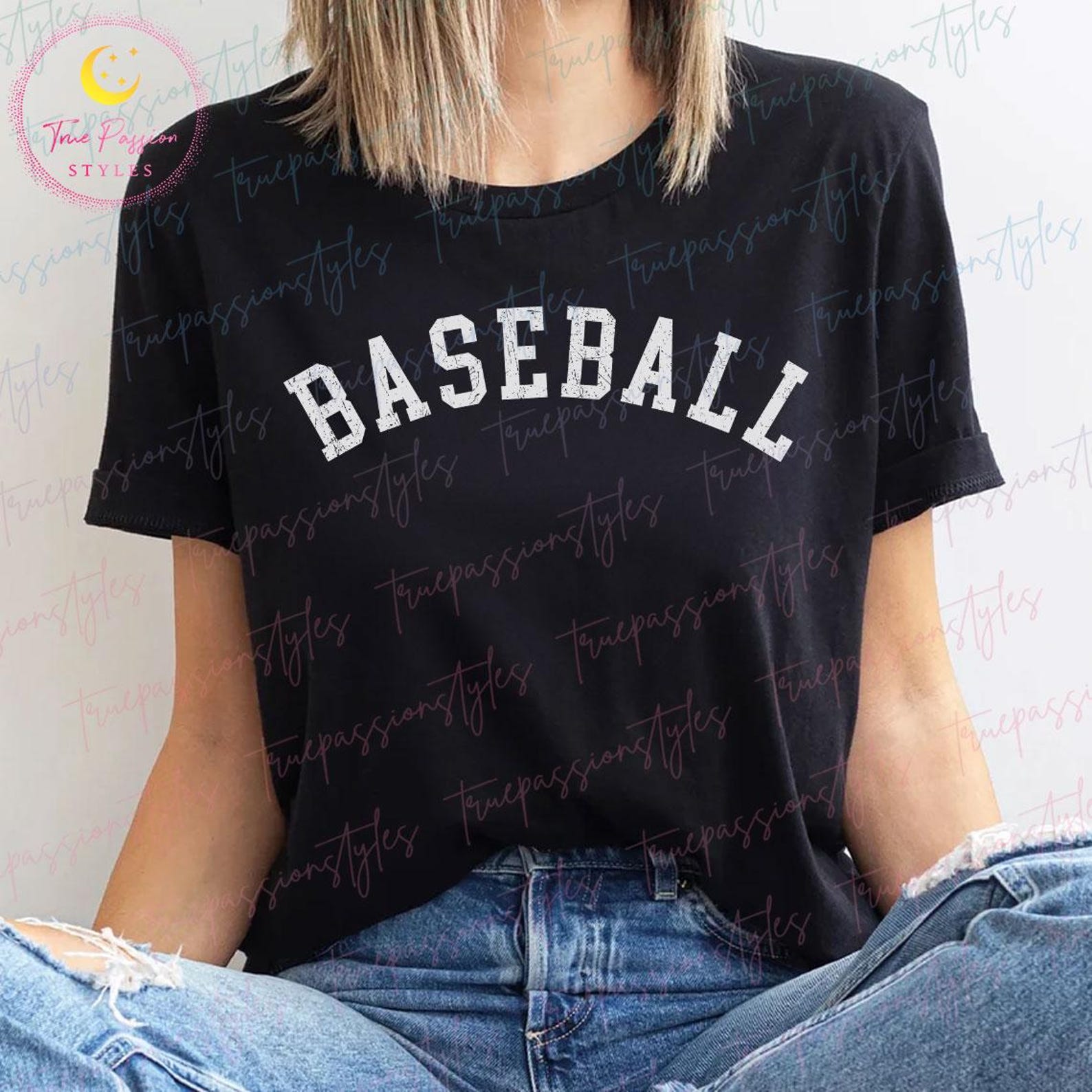 Distressed Baseball Sweatshirt, Minimal Baseball Shirt, Baseball Game ...