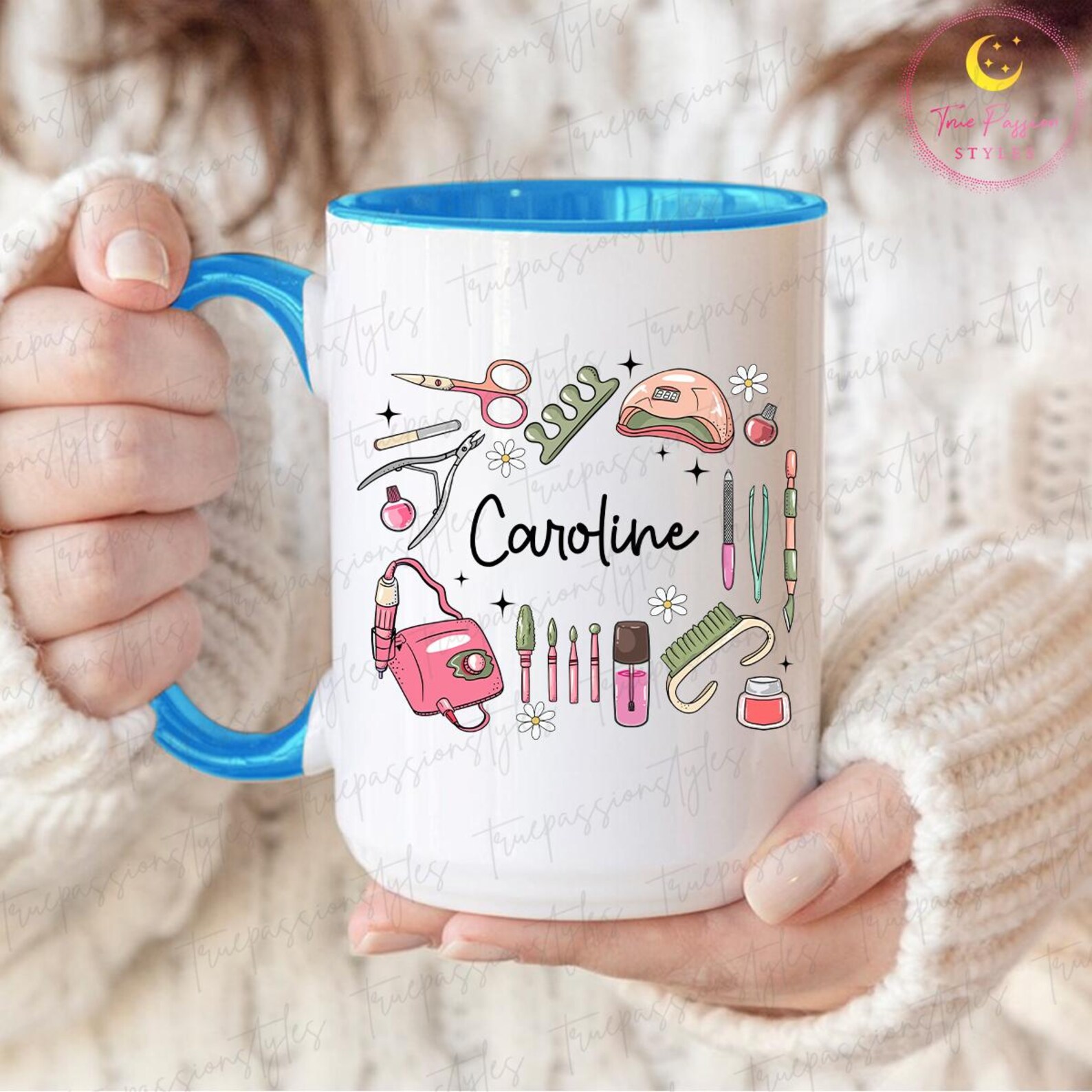 Personalized Nail Tech Mug, Custom Nail Technician Mug, Nail Artist ...