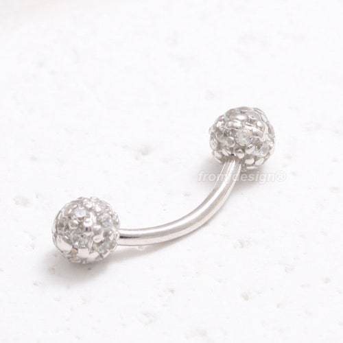 14k Solid Gold Rook Piercingdaithinternally Threaded Curved | Etsy