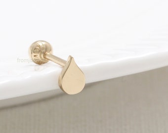Cone Spike Solid Gold Barbell Ear Cartilage Conch Helix - Etsy
