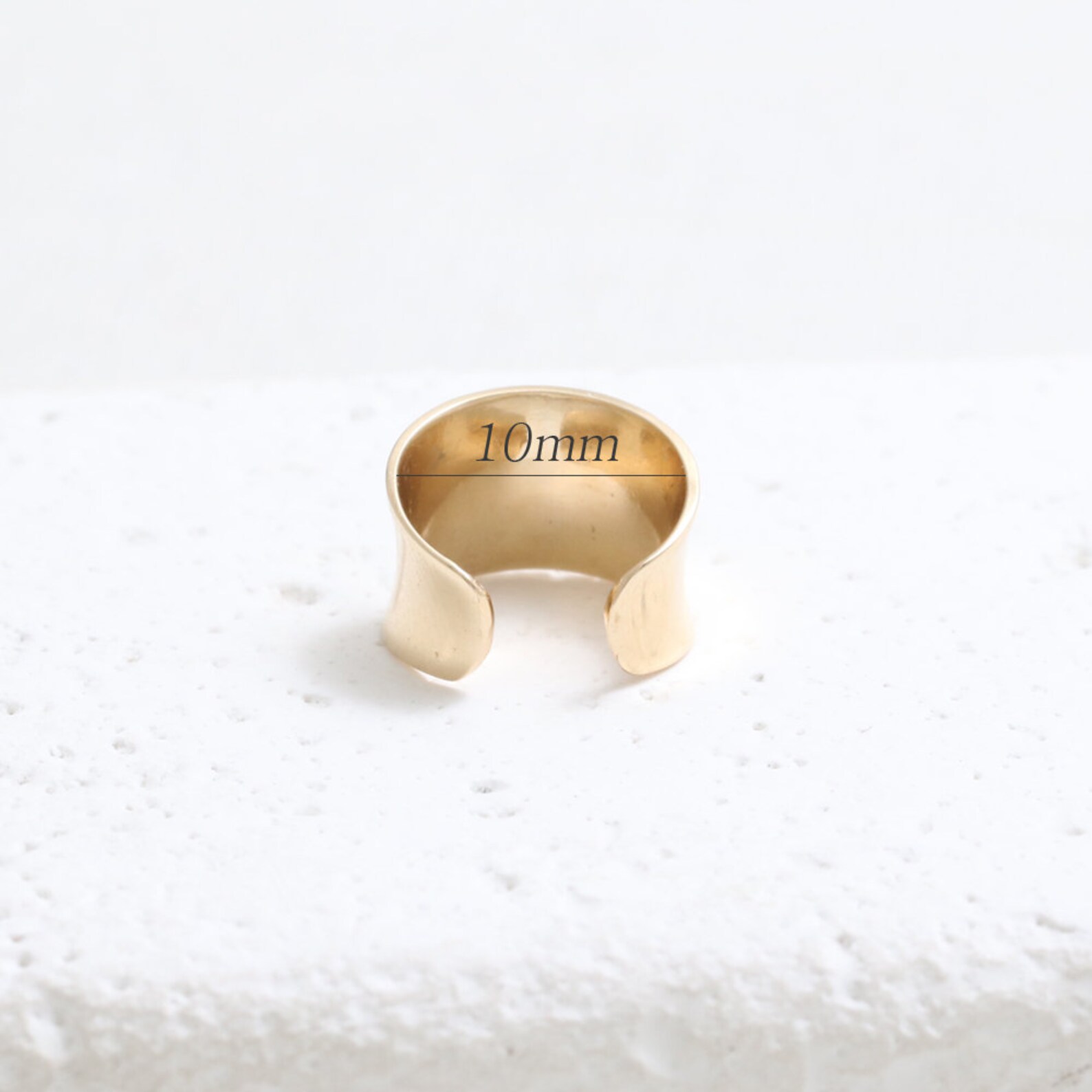 14K 18K Solid Gold Simple Minimalist Tube Pipe Non Pierced Ear - Etsy