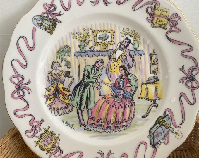 Signed H. Bailey Queen Anne Those Were the Days Bone China Plate - Etsy