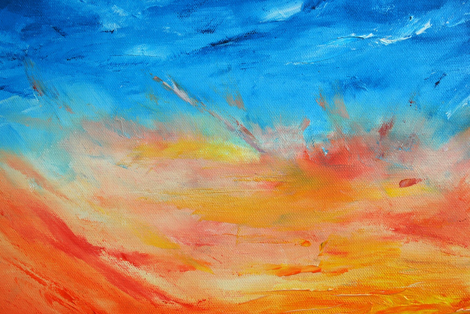 Original Abstract Impressionism Sunset Oil Painting - Etsy