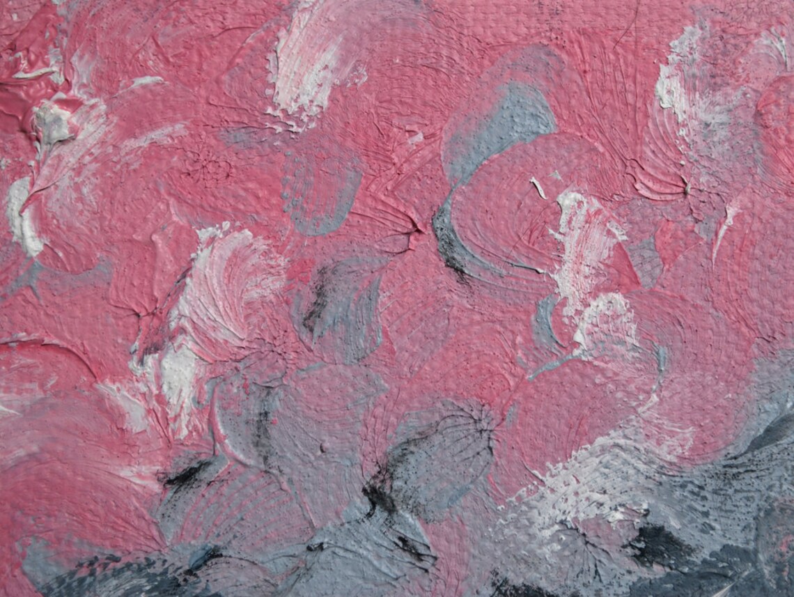 Original Small Abstract Modern Finger Painting Art | Etsy
