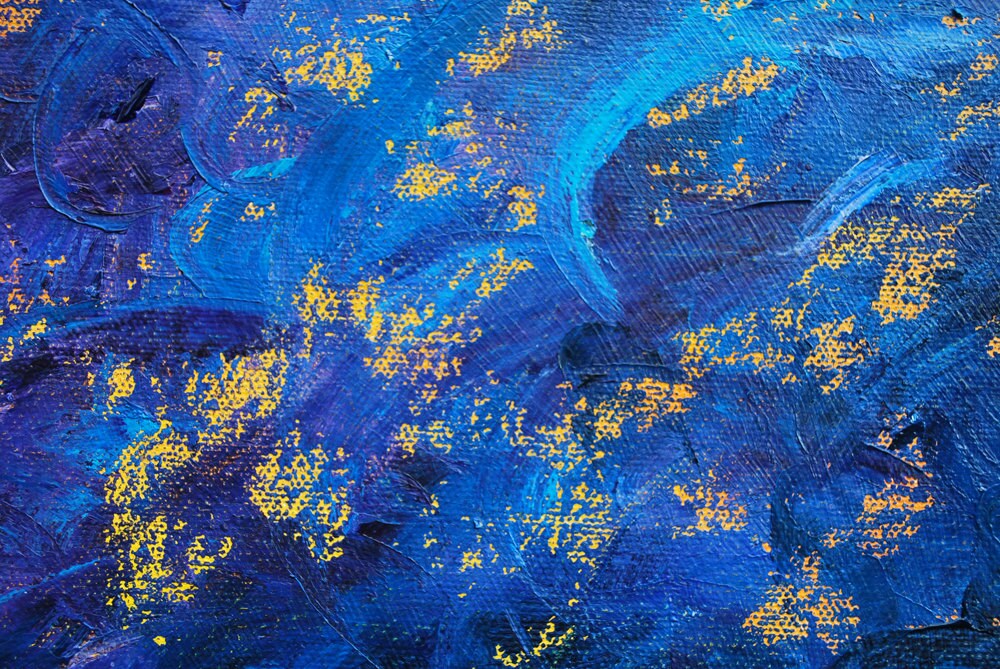 Original Blue and Purple Contemporary Modern Art Minimal - Etsy