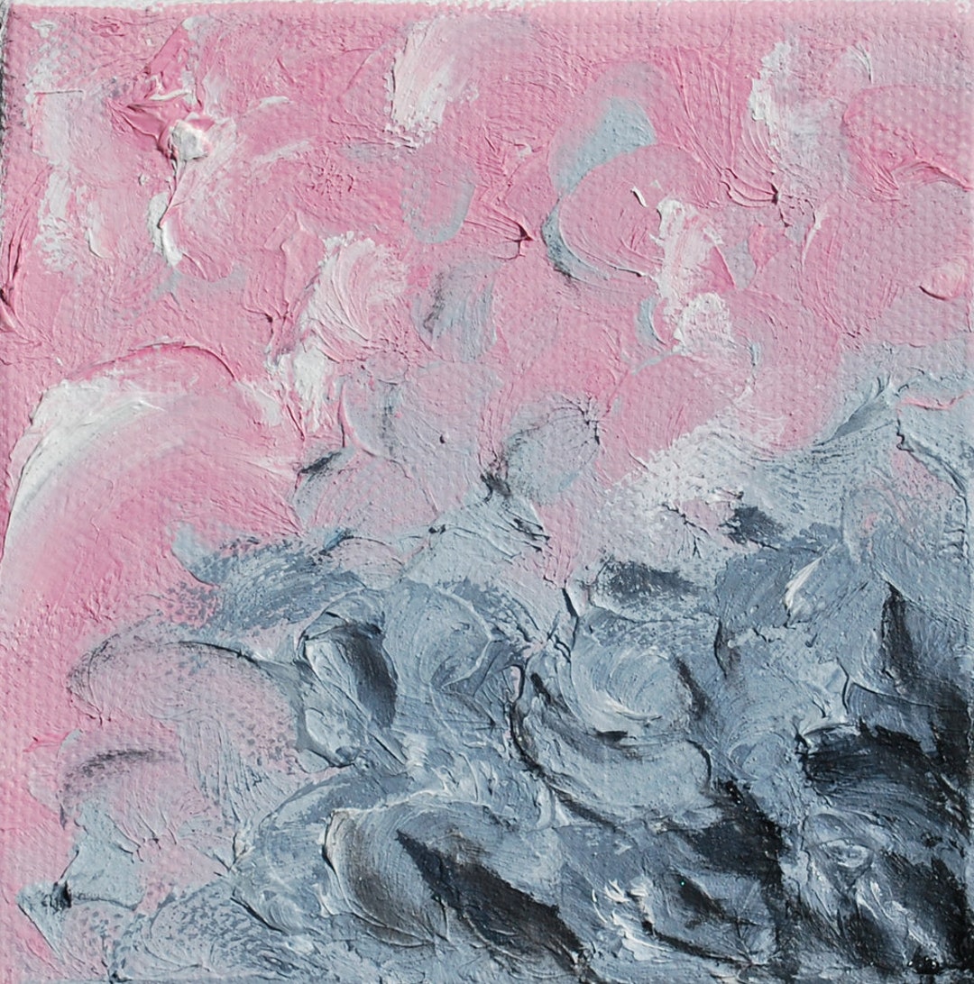 Original Small Abstract Modern Finger Painting Art - Etsy