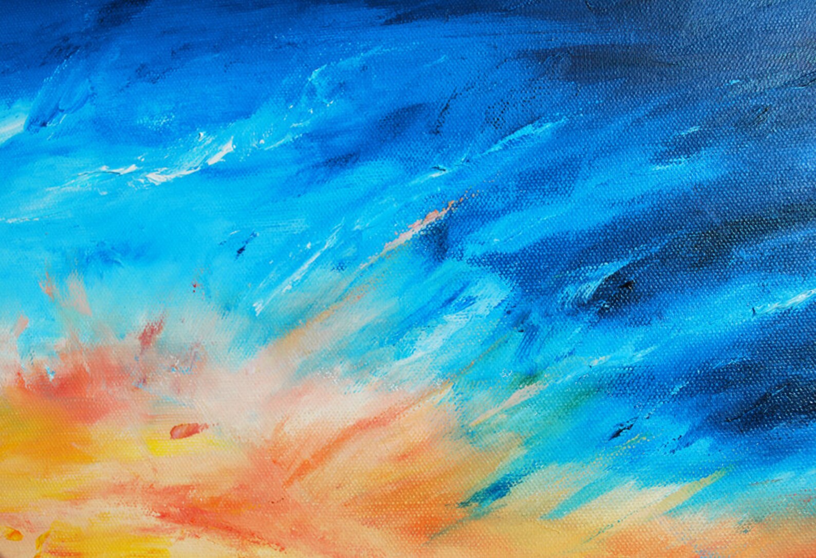 Original Abstract Impressionism Sunset Oil Painting - Etsy