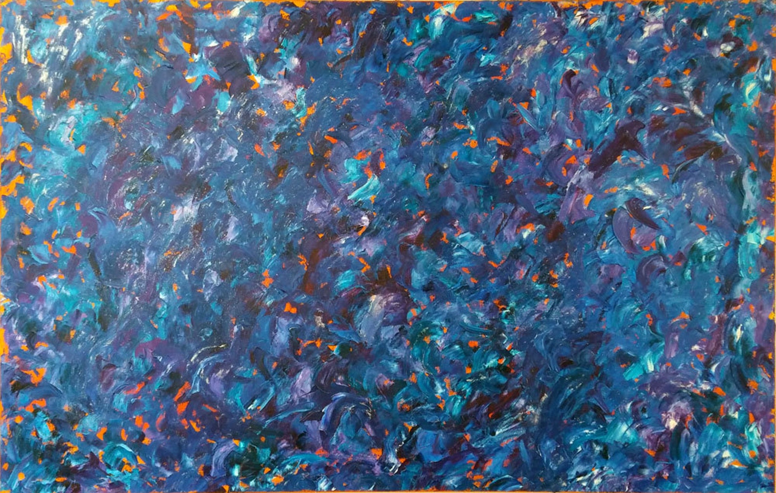 Original Abstract Expressionism Painting Contemporary Blue - Etsy