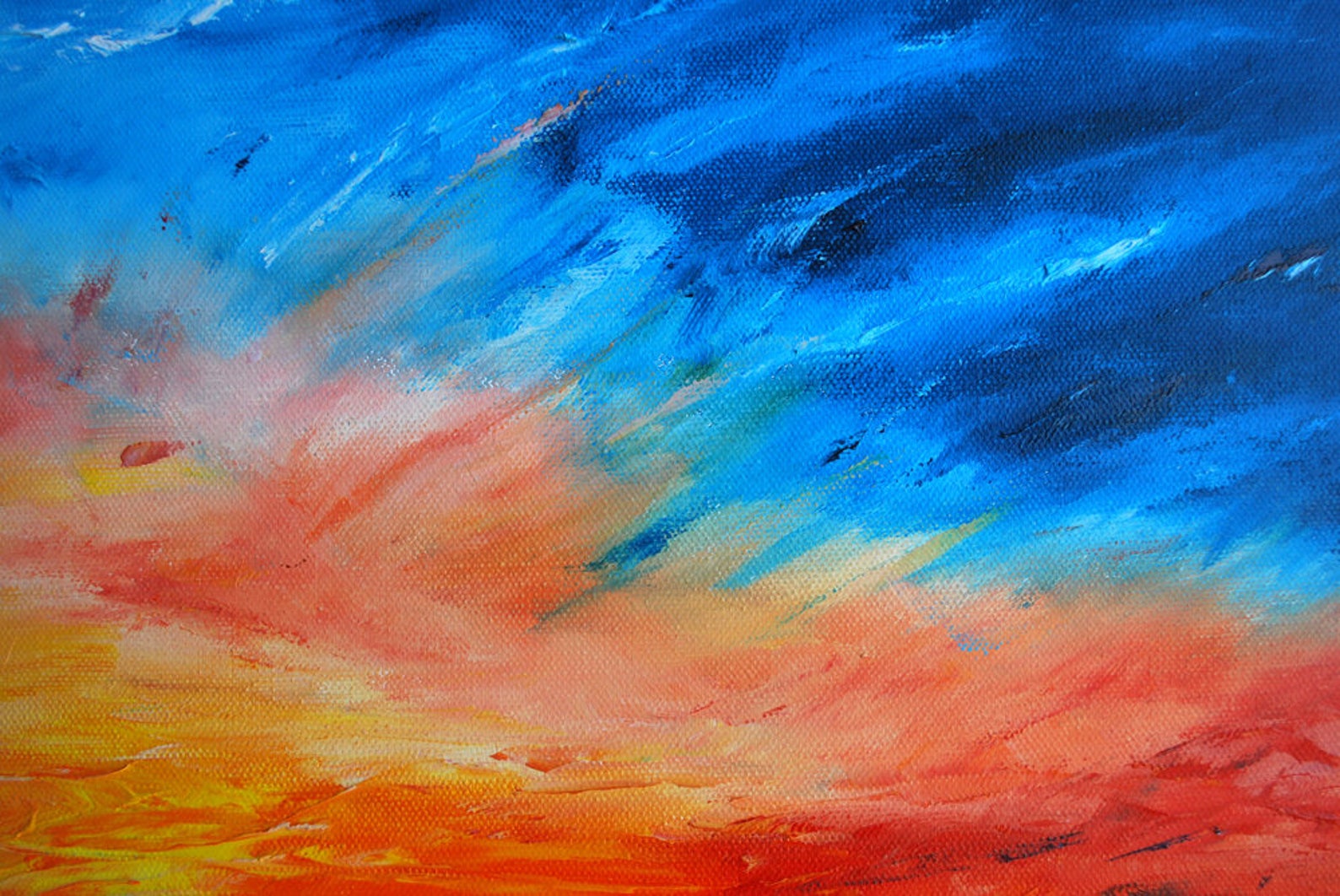 Original Abstract Impressionism Sunset Oil Painting - Etsy