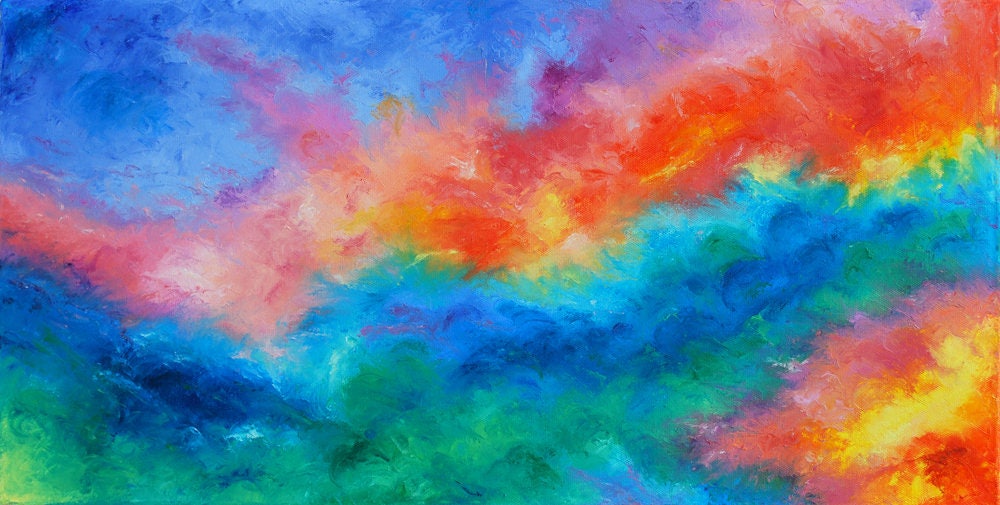 Original Abstract Impressionism Oil Painting, Modern Wall Art ...