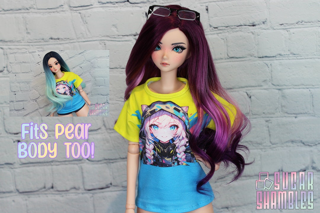 Gamer Girl Oversized Tee for Smart Doll, Smart Doll Pear and Most 1/3 ...