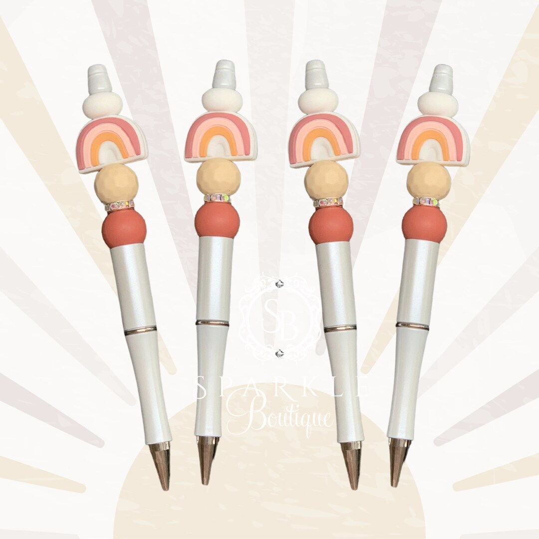 Boho Rainbow Beaded Pen - Etsy