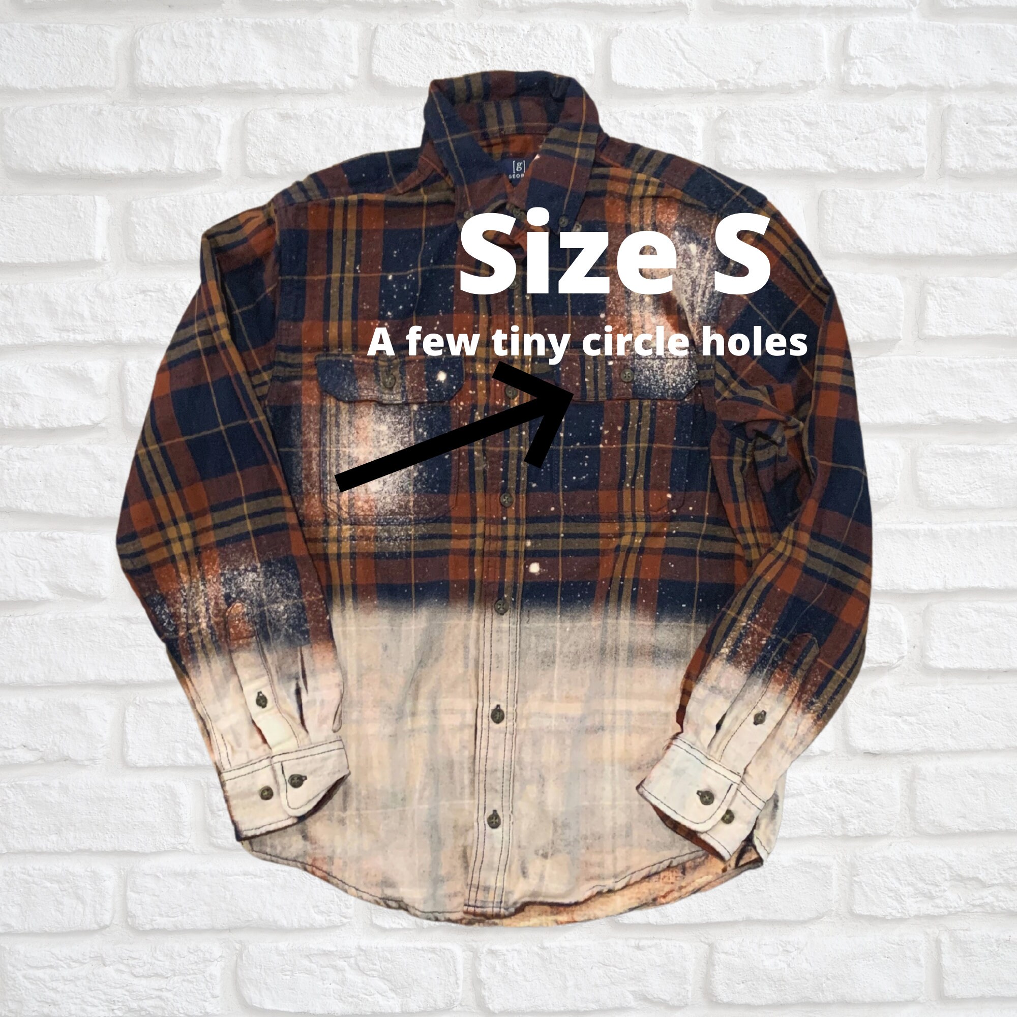 Bleached Flannel Distressed Flannel Acid Washed Vintage - Etsy